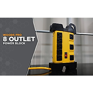 Coleman Cable 4655 Power Strip With 8 Outlets (6-Ft, Heavy-duty Design)