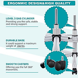 Tall Office Chair, Drafting Chair, Standing Desk Chair, High Adjustable Office Mesh Chair, Ergonomic Counter Height Computer Rolling Chair with Flip-up Armrests and Foot-Ring for Bar Height Desk