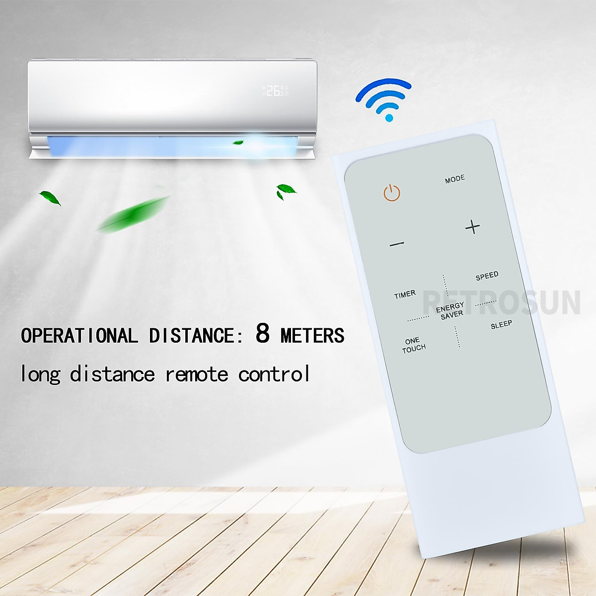 New Replacement Remote Control Compatible for Midea Window Air Conditioner RG15A(B)/B RG15A(B)/E RG15A(B)/F GE RAC-WK0511CMU RAC-WK0611CRU RAC-WK0811ESCWU RAC-WK1011ESCWU RAC-WK1211ESCWU RAC-WK1511ESC
