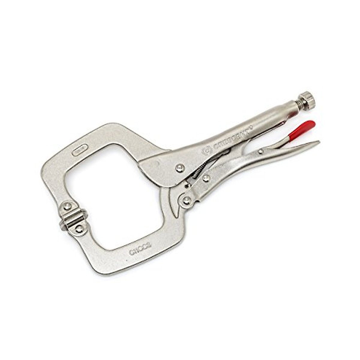 Crescent 11" Locking C-Clamp with Swivel Pad Tips - Carded - C11CCSVN , Red