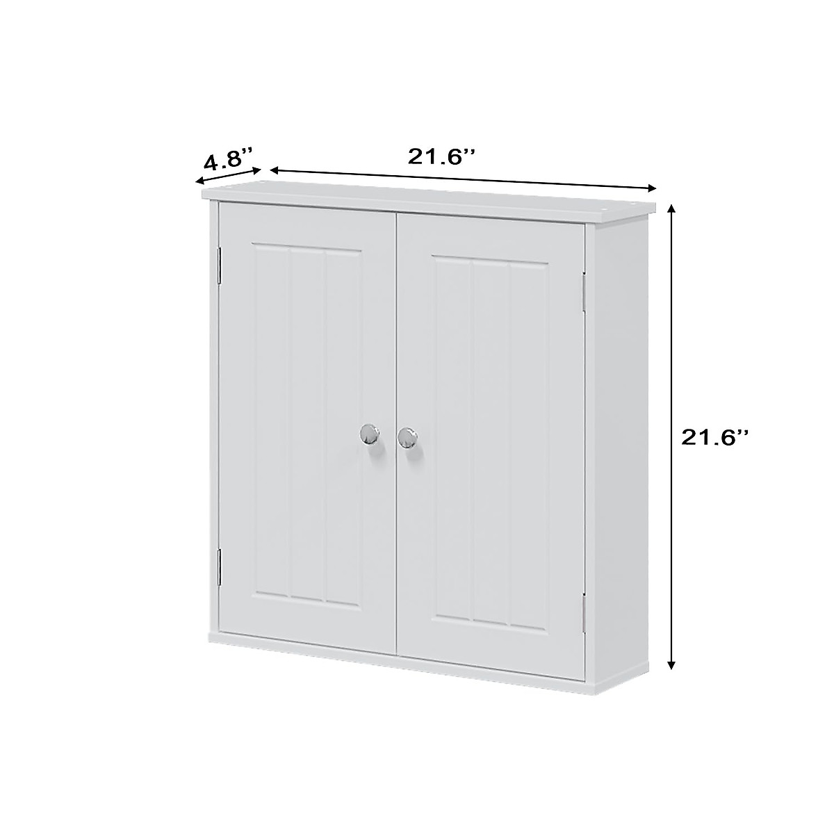 YIJAMLIFE Bathroom Wall Cabinet Over Toilet,Small Medicine Cabinet for Bathroom Laundry Room Kitchen,Space Saver Storage Cabinet with 2 Door Adjustable Shelves White