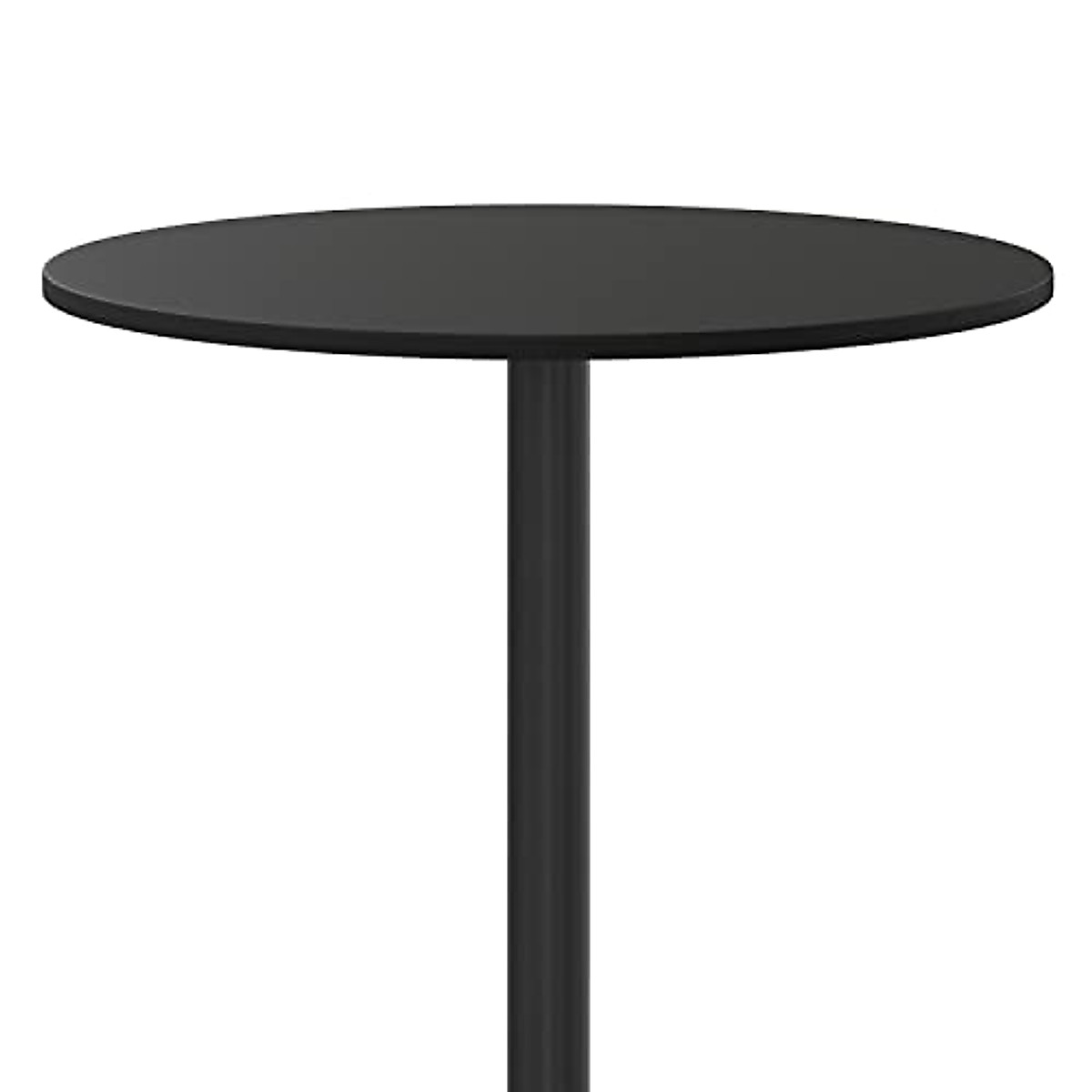 Flash Furniture 30'' Round Black Laminate Table Top with 22'' x 22'' Bar Height Table Base