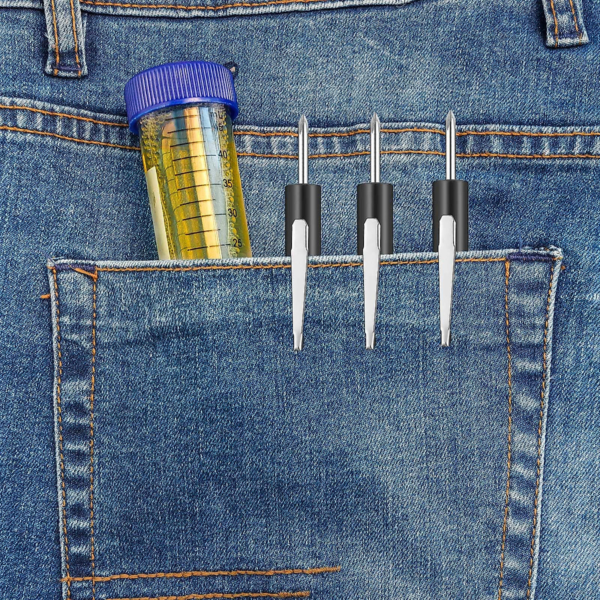 10 Pieces Pocket Screwdriver Set with Clip Double End and Slotted Two-use Screwdriver Set Pocket Mini Pocket Screwdrivers for Mechanics, Electricians, Electronic Technicians, Assemblers (Black)