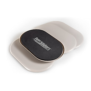 Super Sliders 3 1/2" x 6" Oval Reusable Furniture Sliders for Carpet - Effortless Moving and Surface Protection, Beige (8 Pack)