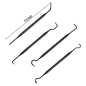 Accmor Gun Cleaning Tools Kit, Universal Gun Cleaner Set Including 4 Pcs Double-Ended Brass Steel Nylon Bristle Gun Cleaning Brushes & 4 Pcs Polymer Gun Cleaning Picks