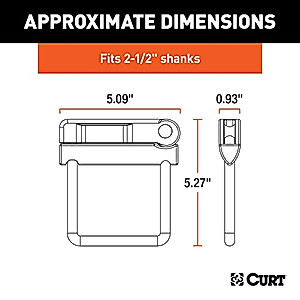 CURT 22320 No-Tool Anti-Rattle Hitch Clamp Tightener for 2-1/2-Inch Receiver, Hollow or Solid Shanks