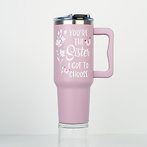 FROOBLEQUIRK Bestie 40oz Stainless Steel Tumbler – Gift for Friends, Birthday & Christmas Present for Women, Sisters & Best Friends