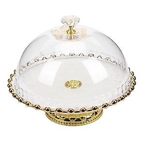 Covered Dessert Display Dessert Trays Cake Stand with Glass Dome: Green Porcelain Decorative Cake Stand Dessert Cupcake Pastry Candy Display Plate Fruit Tray Dome Tray Plate Candy ( Color : White )