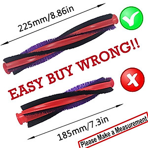 Smilefil 2PCS Part no. 963830-02 225mm/8.86in Replacement Brush Bar for Dyson V6 Exclusive, V6 HEPA, DC59, DC62, SV03, SV07 Vacuums (225mm/8.86in)