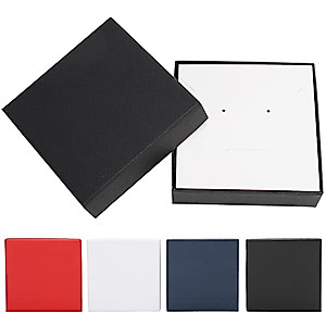 Frantis 20 Pack Jewelry Gift Boxes, Thick Paper Box Bulk for Jewelry Gift Packaging, Bracelet Gift Case with Cotton Filled and Lids-Black