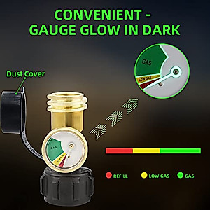 Uniflasy Grill for Replacement Parts, Propane Regulator and Hose with Propane Tank Gauge Indicator, Fit for Replacement Parts Nexgrill 720-0888, 720-0888N 720-0830H 720-0830D 20-0783E 720-0864 720-083