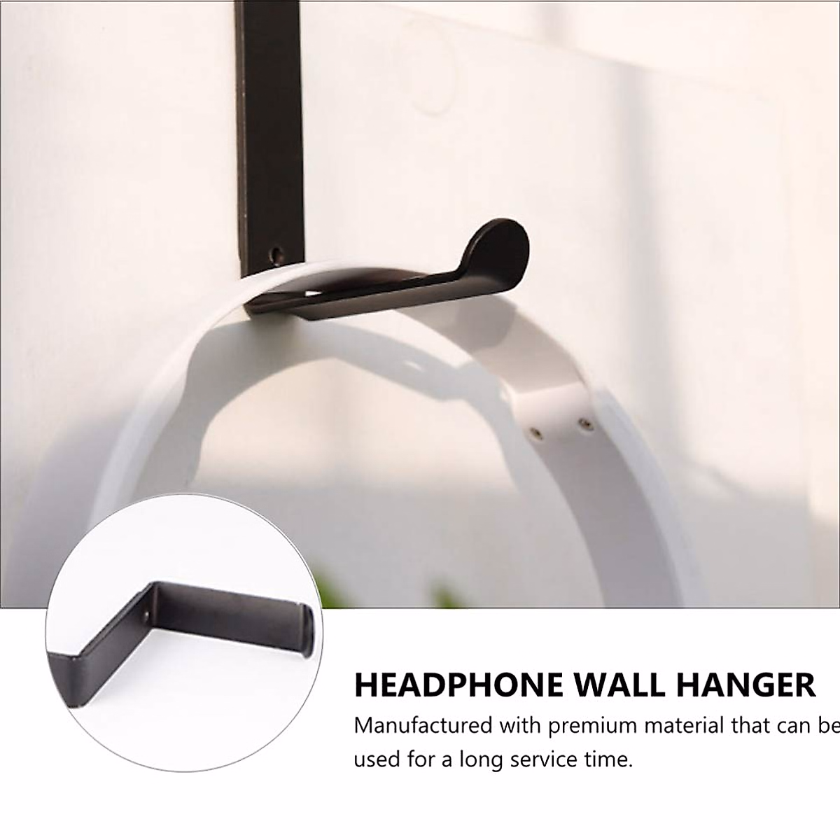 Hemobllo 1pc Headphone Hook Headphone Desk Hook Headphone Hanger Hook Headphone Stand Mount Computer Stand for Desktop Tower Desktop Computer Stand Door Metal Wall-Mounted Wall Clip