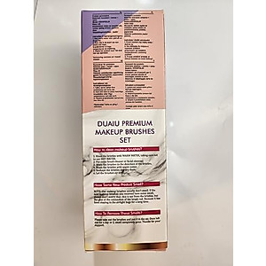 DUAIU Makeup Brushes Set Make Up Brushes Professional 15Pcs Marble Makeup Brush Set for Foundation Powder Concealers and Eyeshadow with Exquisite Marble Bucket Gift Box…