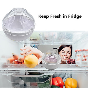 CALIDAKA Onion Keeper Reusable Garlic Shaped Food Saver Storage Containers, Fruit and Vegetable Storage Holder Sealing Box Bowls for Refrigerators, White