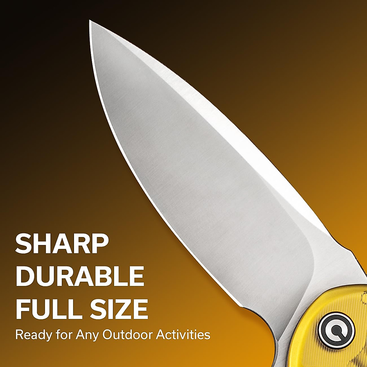 CIVIVI Praxis Pocket Folding Knife - Modern Aesthetics Ultem Handle, 3.75" Sharp Blade, Deep Carry Clip for EDC C803L