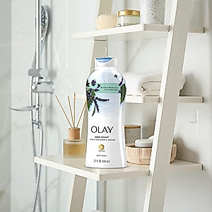 Olay Fresh Outlast Purifying Birch & Lavender Body Wash 22 Fl Oz (Pack of 4)