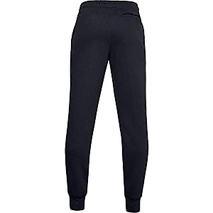Under Armour Boys Rival Fleece Joggers , Black (001)/Onyx White , Youth Large