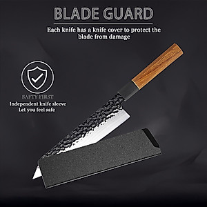 Dawdle Chef Knife 8 inch Sharp Professional Kitchen Knife High Carbon Stainless Steel Knife Butcher Knife Chef's Knife With Sheath Japanese Sushi Knife Cooking Knife For Men