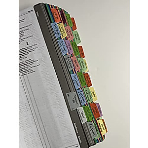 Book Tabs for ICD-10-CM 2024 The Complete Official Codebook with Guidelines (AMA/Optum Physicians version). Laminated, Color-coded, and Repositionable with alignment card for easy application.