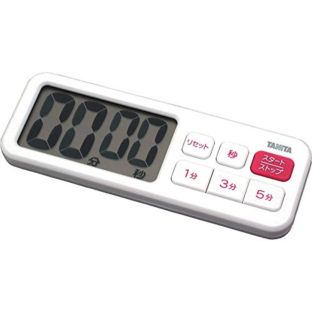 Tanita TD-395 WH Kitchen Timer, Magnetic, Large Screen, 100 Minutes, White