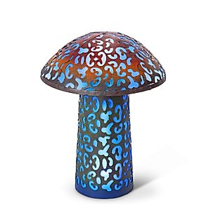 17.5" Solar Lighted Garden Meadow Mushroom