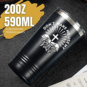 Onebttl Pastor Appreciation Tumbler - 20oz Stainless Steel for Ordination, Thank You, Men - Thanksgiving, Christmas, Birthday Gift - Don't Make Me Use My Pastor Voice