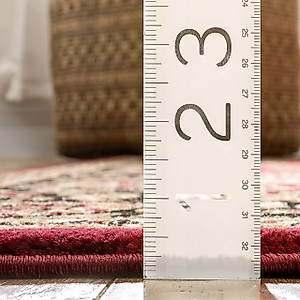 Well Woven Barclay Medallion Kashan Red Traditional Area Rug 6'7'' X 9'6''