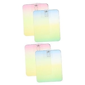 TEHAUX 4 Pcs Plate Clamp Paper File Organizer Plastic Paper Clipboard Plastic Clipboard Short Hand Board Conference Recording Board Exam Paper Clips Acrylic Splint Student