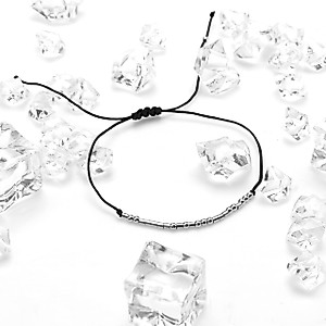 JoycuFF Memorial Bracelets for Women Unique Gifts for Loss of Mother Dad Daughter Son Sister Dog Sympathy Morse Code Bracelet Motivational Encouragement Silver See You in Heaven