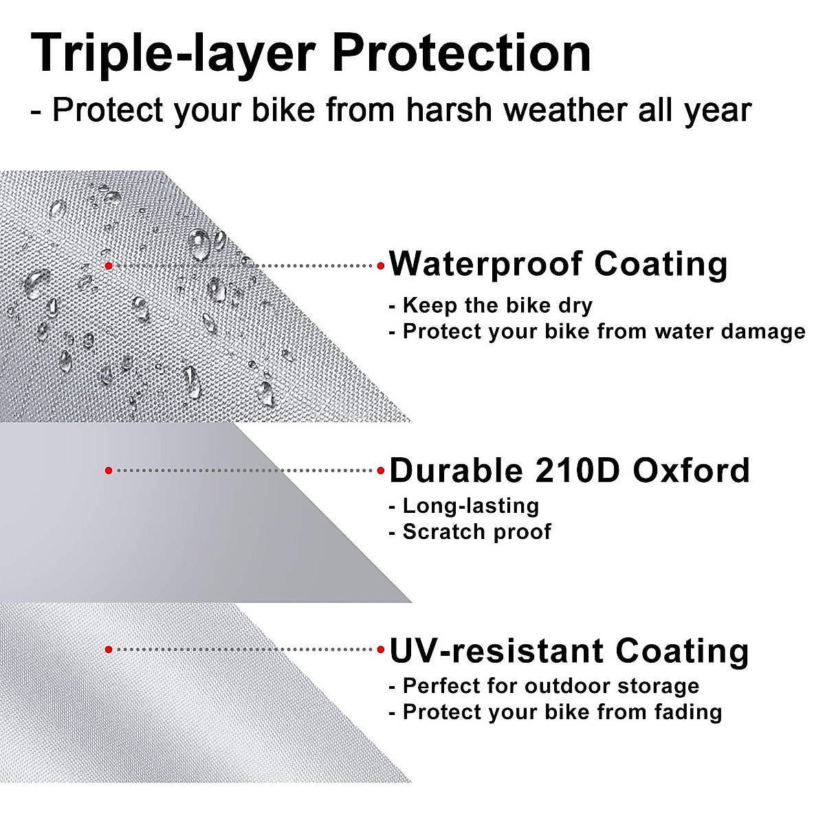 Bike Cover Outdoor Storage Waterproof Bicycle Cover Rain Sun UV Snow Dust Wind Proof Bicycle Covers- Foldable Bike Storage Bag with Anti-theft Lock Hole for Mountain Bike and Road Bike Covers