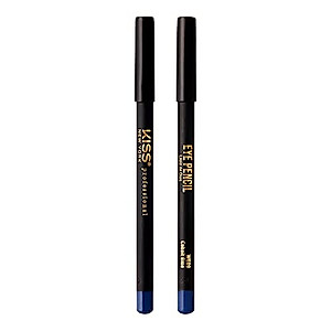 KISS NEW YORK Professional Slim Eye Pencil, Creamy Soft Eye Liner, Smooth Long-Lasting Rich Eyeline Color, Natural Eye Makeup, Water-Resistant (Cobalt Blue)