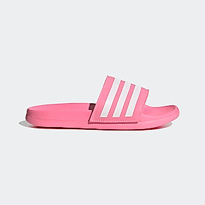 adidas Adilette Comfort Slide Sandal, Beam Pink/White/Beam Pink, 6 US Unisex Big Kid