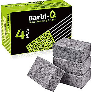 Barbi-Q Grill Cleaning Bricks - Grill Stone Magic Stone Block Pumice Griddle Cleaner Brick Cleaner for BBQ Grills Racks Flat Top Grill Pool Toilet Cleaner - (Pack of 4)