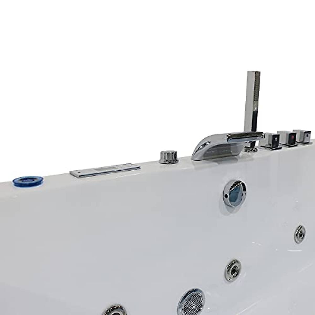 DECORAPORT 68 Inch 1 Person Whirlpool Air Bubble Infusion Hydro-massage Bathtub with Control Panel,Air jets with Light (D-DK-Q408)