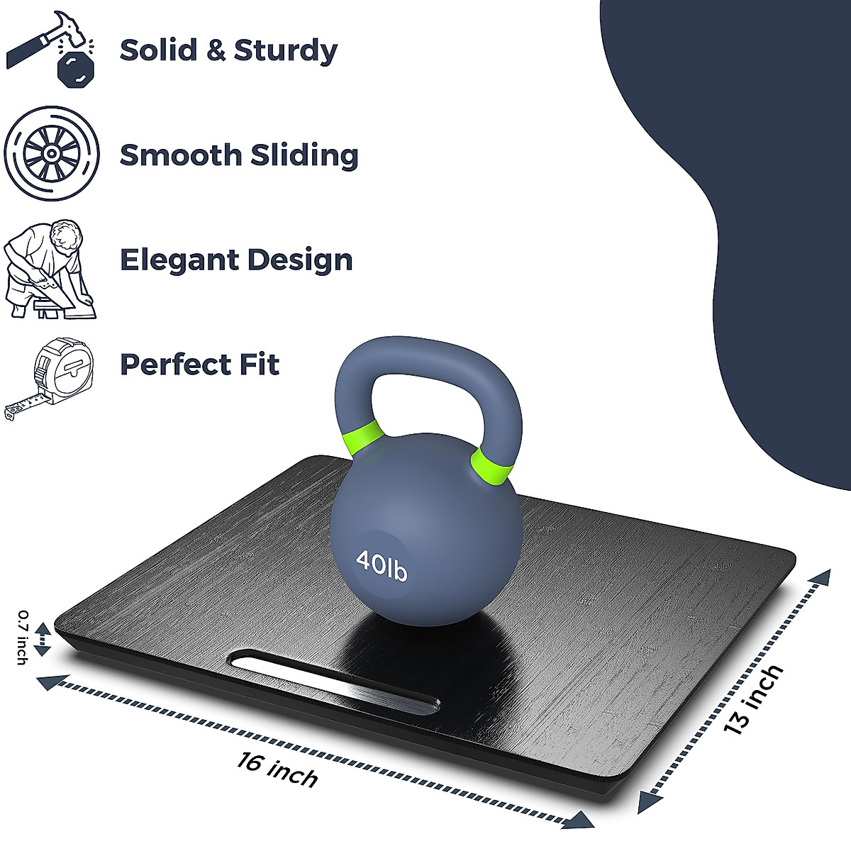 Ibyx Sliding Trays Parent VAR (Black, Large - Wide (16" X 13"))