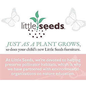 Little Seeds Raven 3-in-1 Convertible Metal Crib, JMPA Certified, Gold