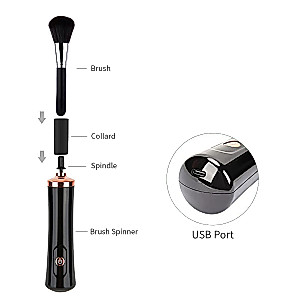 Premium Makeup Brush Cleaner Dryer Electric Brush Cleaner Brush Cleaner - Includes Brush Head Rotator (USB)