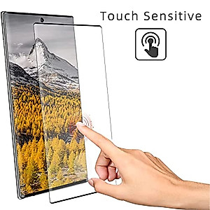 BIIKoil [2+2 Pack] for Samsung Galaxy S22 Ultra 5G Screen Protector Tempered Glass Camera Lens Protector,Touch Sensitive,Fingerprint Support,9H Hardenss(6.8")