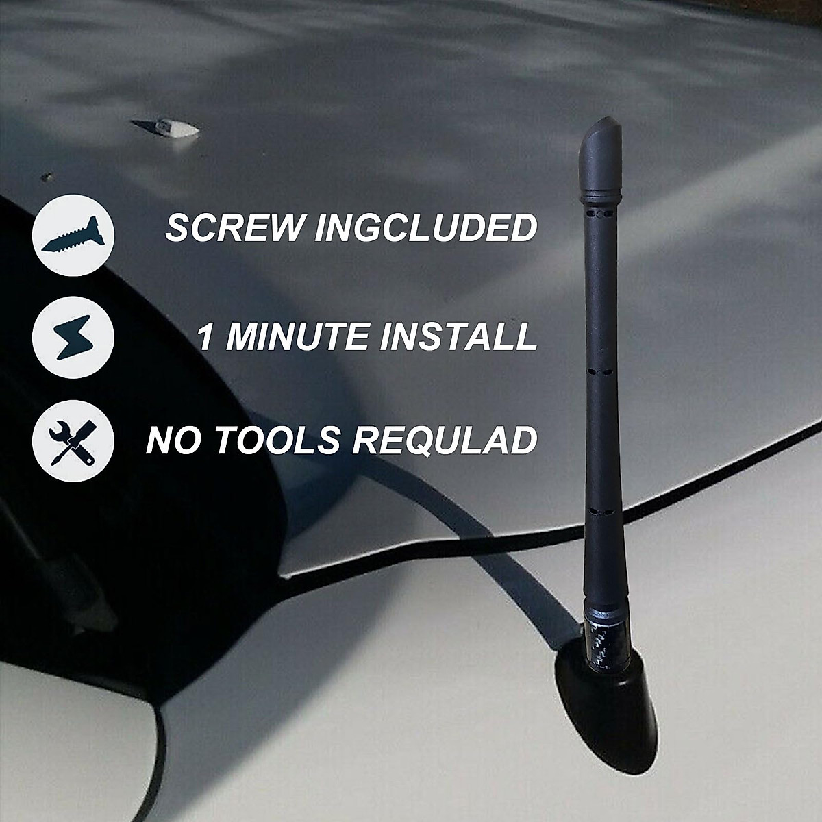 7 Inch Antenna for Toyota Tundra 2000-2022 Toyota Tacoma 1995-2015 Car Wash-Proof Radio Antenna for FM/AM Truck Antenna Replacement Toyota Tundra Tacoma Accessories Flexible Rubber Toyota Antenna