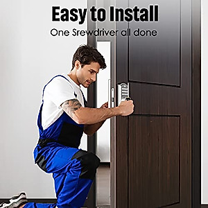 Keyless Entry Deadbolt Lock - Electronic Door Lock with Keypad, Smart Deadbolt Lock with Auto Lock, Security Waterproof Smart Lock Easy Install Ideal for Front Door, Home Use, Apartment - ELAMOR M19