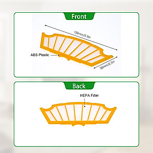 Neutop Yellow Filters Replacement Compatible with iRobot Roomba 500 Series 510 520 530 535 540 555 560 561 562 563 570 580 581 and Professional Series 610 Robotic Vacuum Cleaner 81502, 12-Pack.