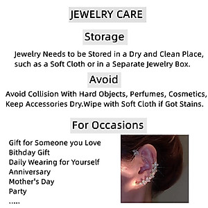 ZuDaling 2PCS Earrings Hook Without Pierced Ear Bone Clip Ear Clip (Golden Ear Clips)