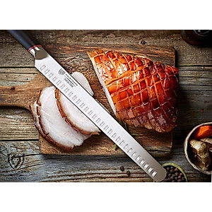 Dalstrong Slicing & Carving Knife - 12 inch Slicer - Phantom Series - Japanese High-Carbon AUS8 Steel - Pakkawood Handle - Kitchen Knife - Brisket Knife - Sheath Included