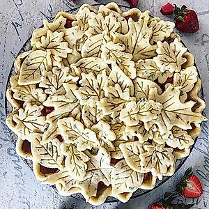 Joinor Cake Leaves Baking Pie Crust Cutters Set of 4 Random Color