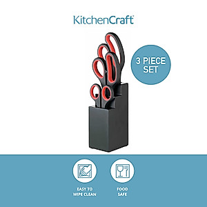 KitchenCraft 3-Piece Kitchen Scissors Set and Storage Block