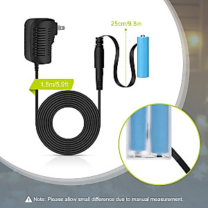 Lenink AC Power Supply Adapter for AA Battery, Replace 2 AA Battery for Pumpkin Lantern, LED Light, Thermostat, Table Lamp, Motion Sensor Trash Can (Black)