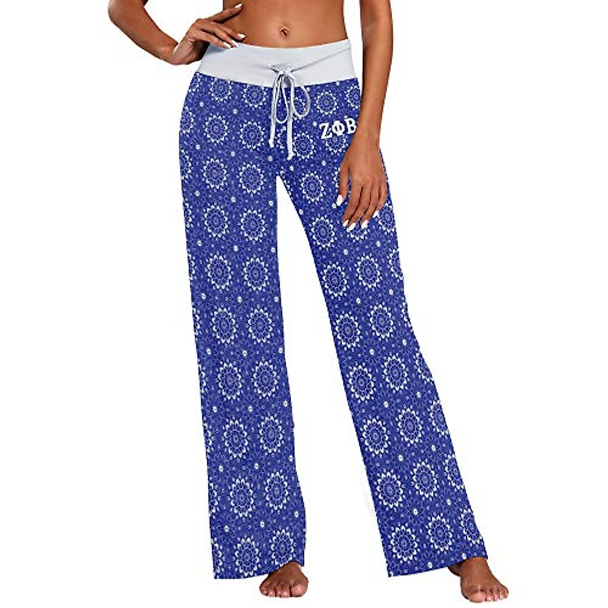 BBGreek Zeta Phi Beta Sorority Paraphernalia - Mandala - Pajama Pants - Zeta - Pajamas Bottoms - Official Vendor - LG