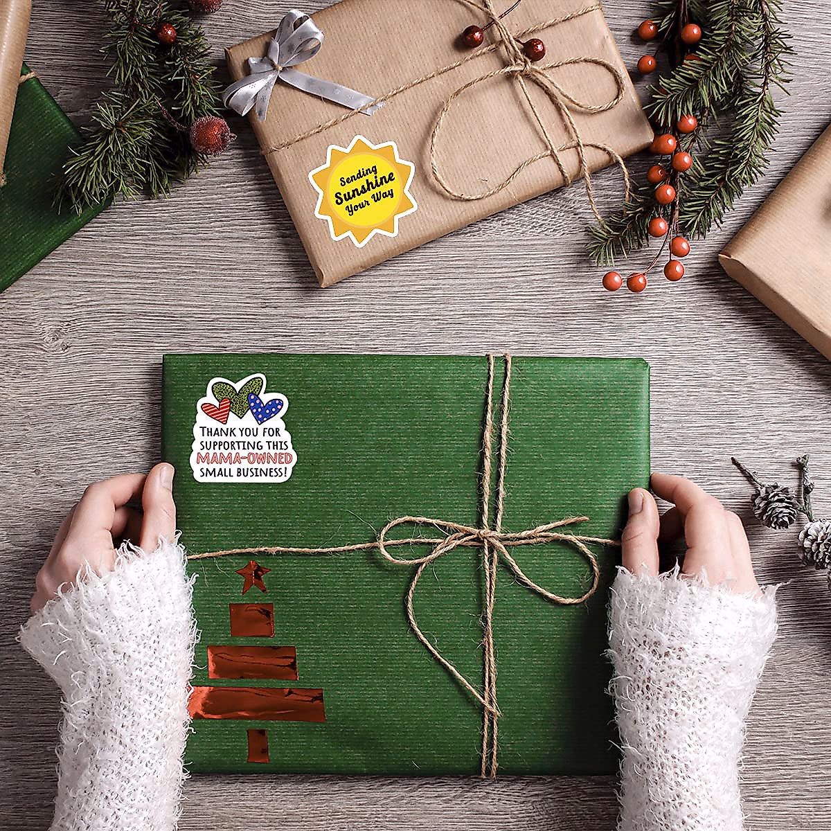 muminglong Muminglong 1.5 Inch Thank You for Supporting This Mama-Owned Small Business Sticker,Thank You Sticker,Small Shop Sticker, Small Business, Handmade Sticker,Packaging Sticker, 500 PCS