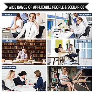 BOJUZIJA Ergonomic Drafting Chair,Standing Computer Desk Chair,Foot Ring,Lumbar Support,Swivel Task Chair-Black