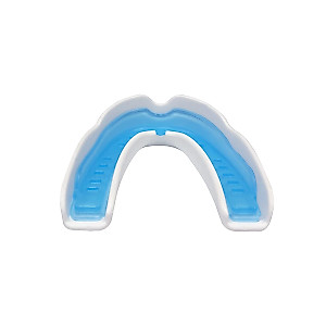 COOLLO SPORTS Boil and Bite Mouth Guard DC Custom Fit Sport Mouthpiece for karate, martial arts, wrestling, Boxing, MMA (Free Case Included!) -Adult size (Adult -Ages 11 & above, Trans. & White)